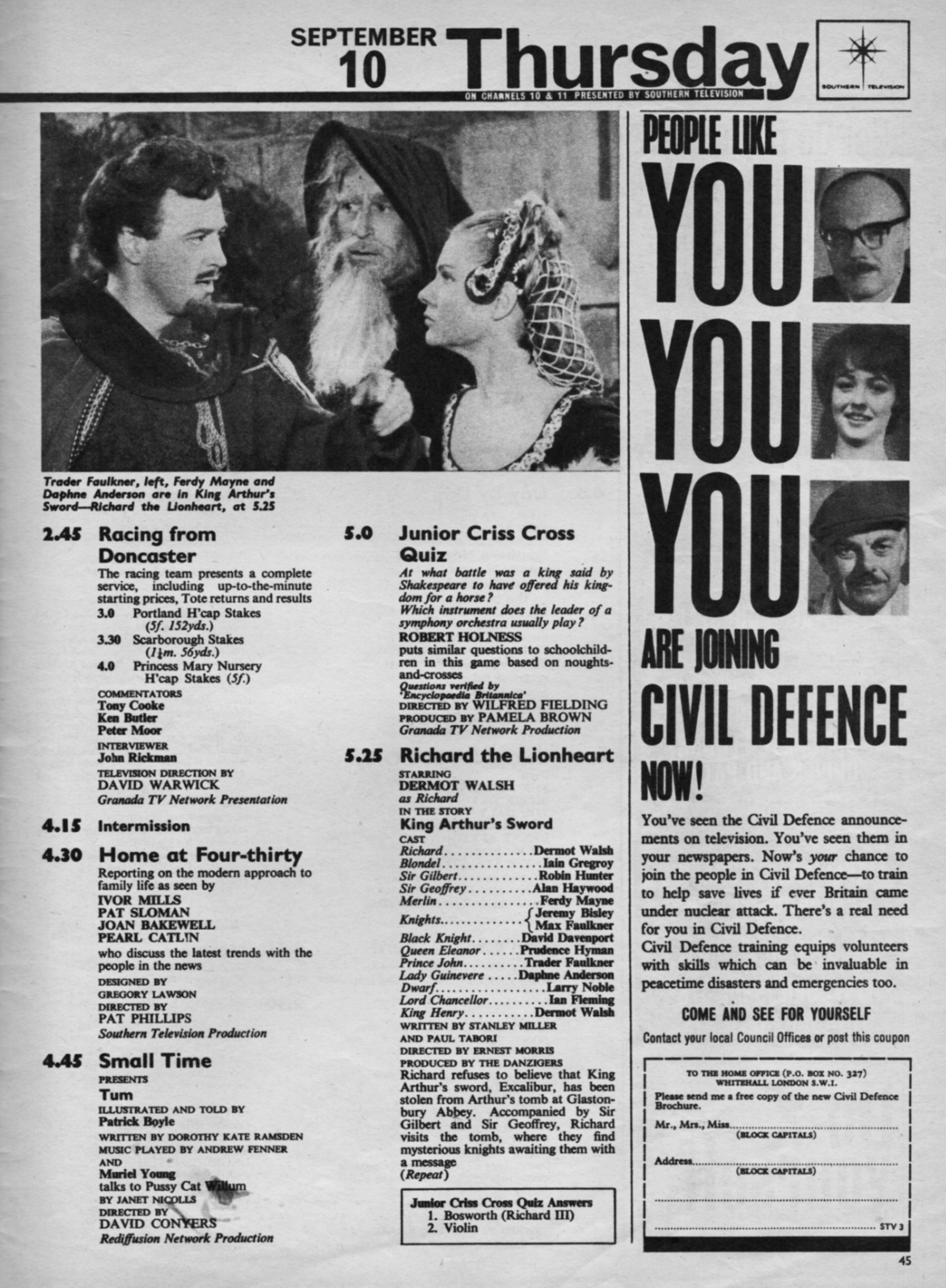 Thursday 10 September 1964 on Southern - THIS IS ZENITH 1964 from ...