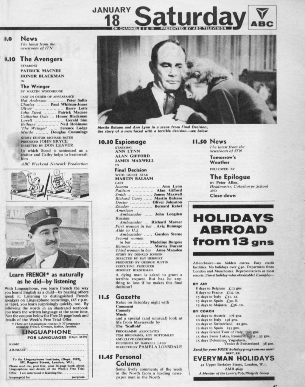 18 January 1964 on ABC Weekend TV - THIS IS ZENITH 1964 from Transdiffusion